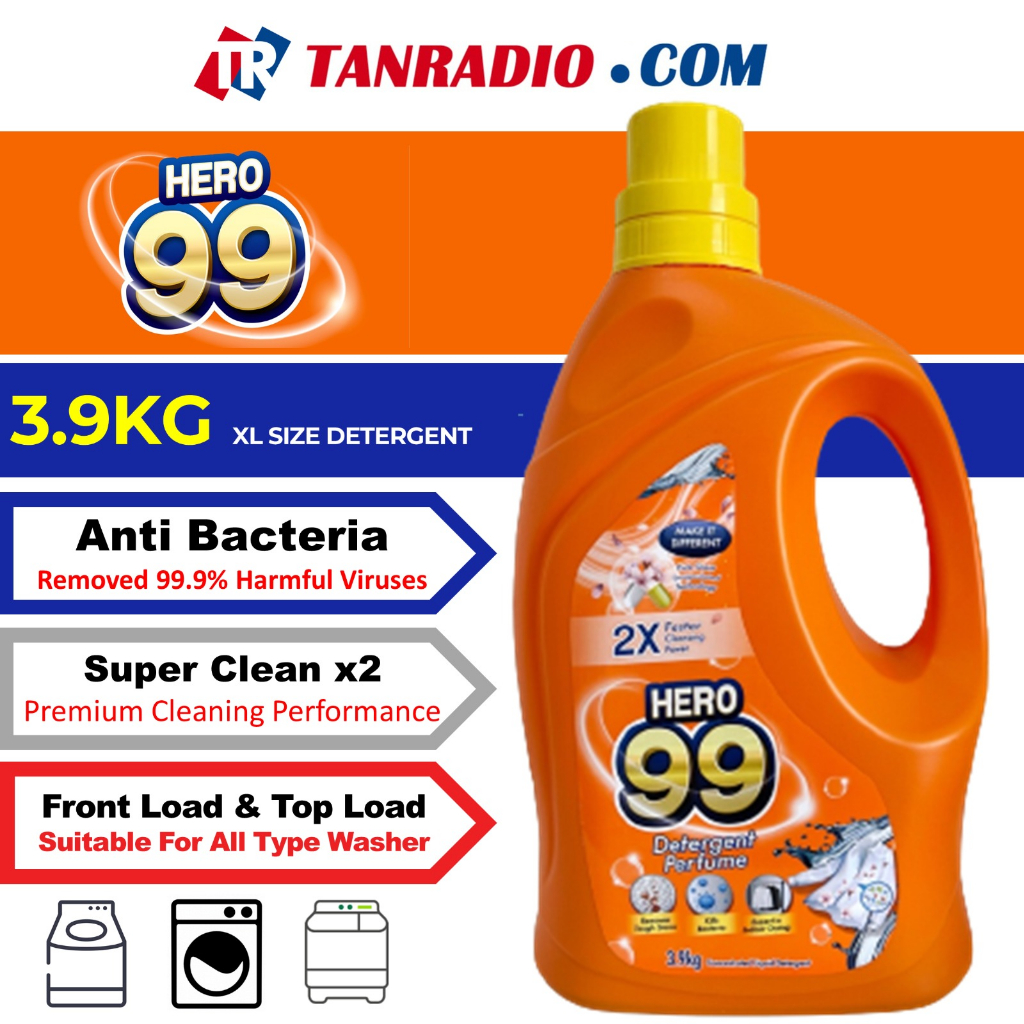HERO99 (3.9kg) Sabun Pencuci Baju Detergent Perfume HERO 99 2X Anti ...