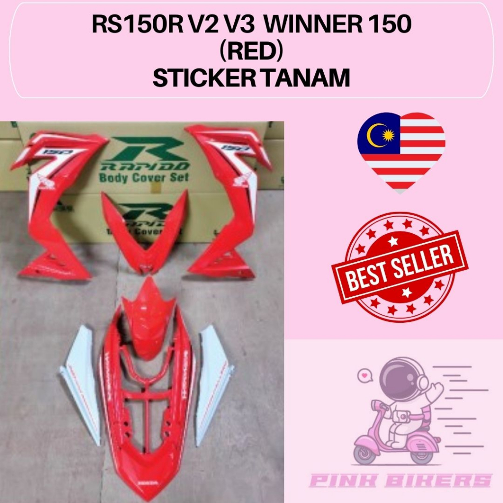 Coverset RS150R V2 Winner 150 (8) Bodyset (Sticker Tanam) | Shopee Malaysia