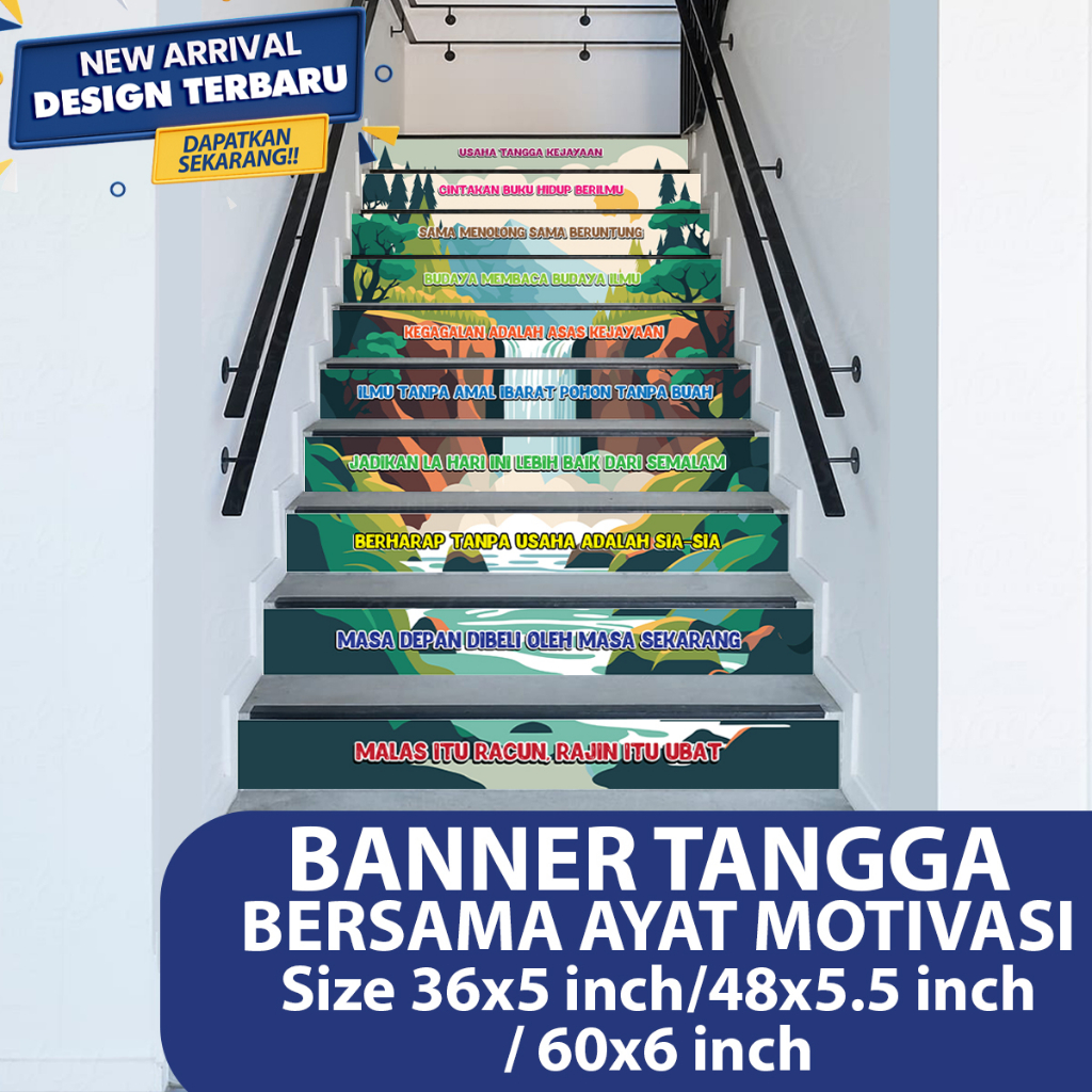 BANNER TANGGA Bersama Ayat Motivasi Bahasa Melayu / Inggeris | Shopee Malaysia