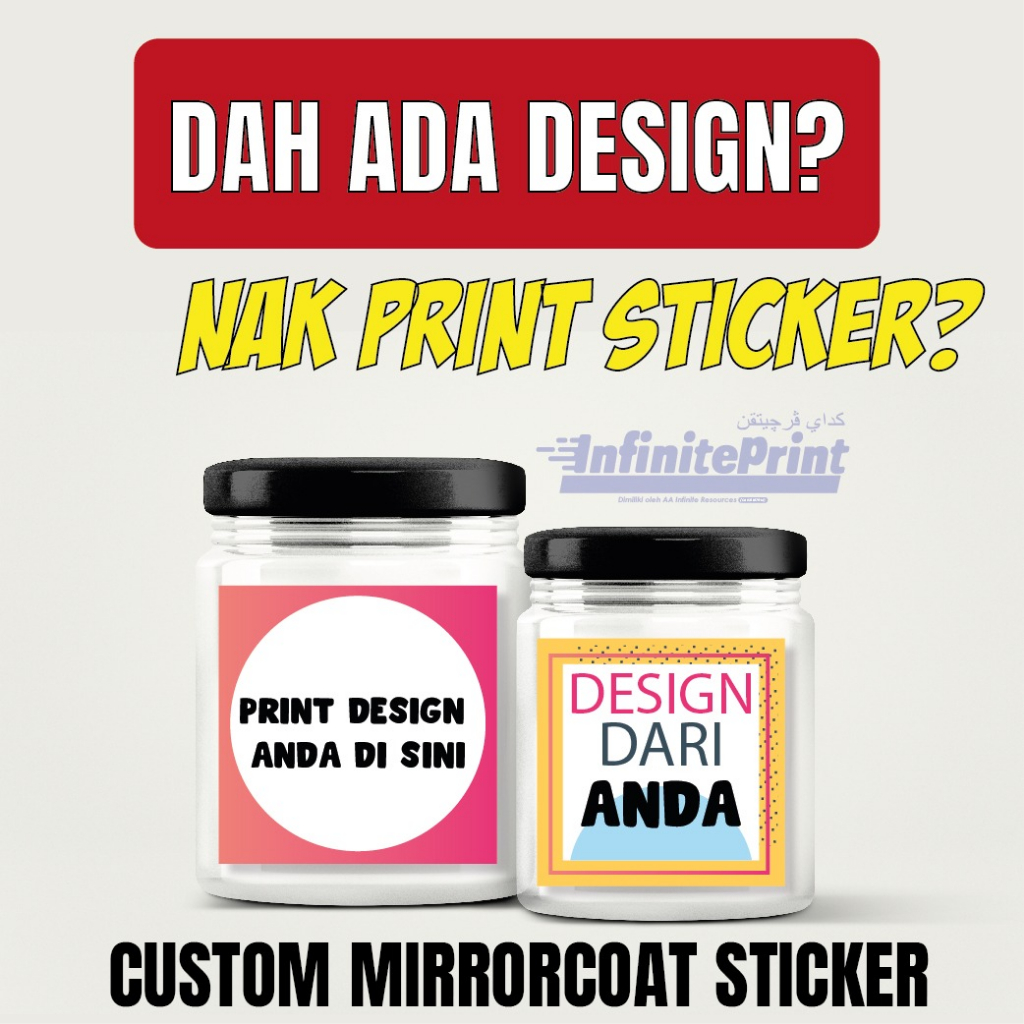 DESIGN SENDIRI - Label Sticker Produk 3cm / 4cm / 5cm / 6cm / 7cm / 8cm ...