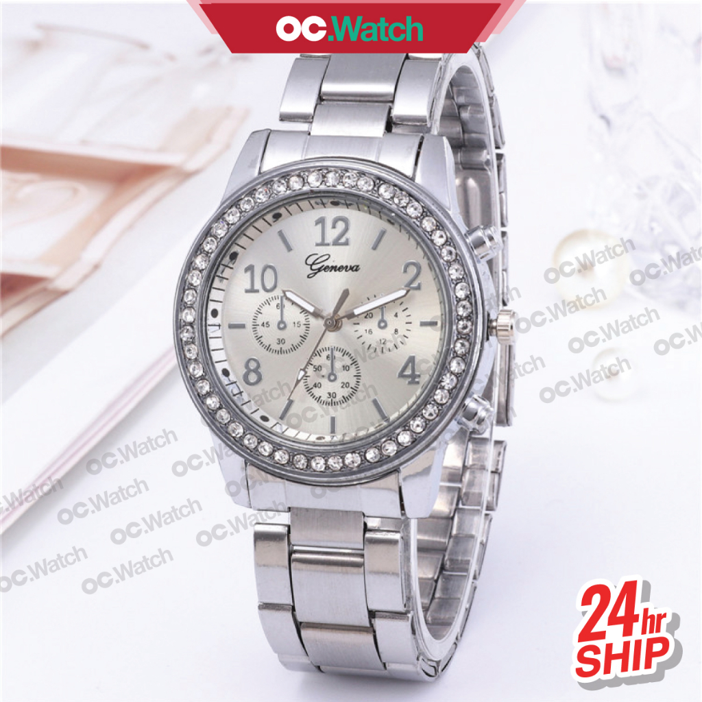 OCwatch Jam Tangan Wanita Perempuan Diamond Berlian Set Fashion Luxury ...