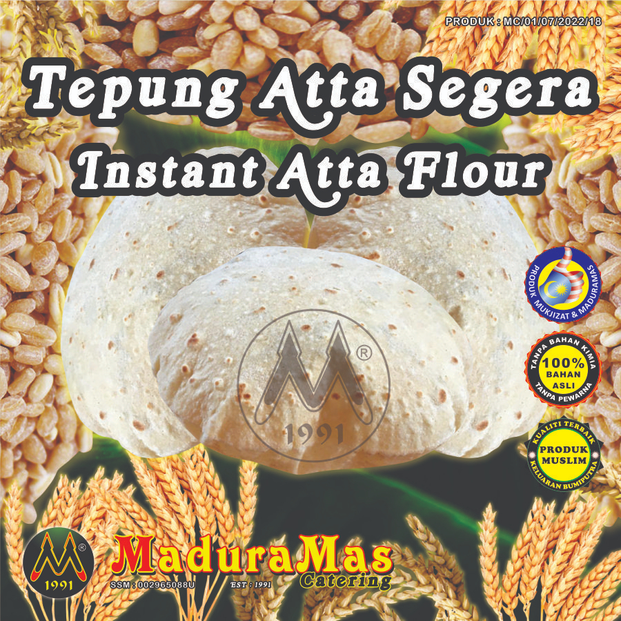 (🔥 Jualan Borong🔥) Atta - Tepung Chapati - Atta Flour ( MaduraMas ) 250g - 500g - 1 Kg (100% ...