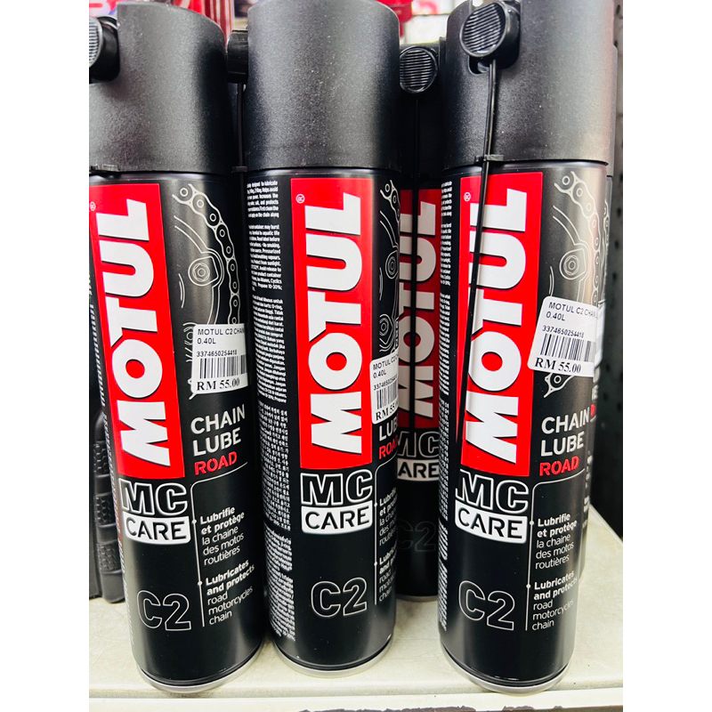 MOTUL Chain Lube C2 Minyak Rantai 400ML Spray Motorcycle Long Lasting ...