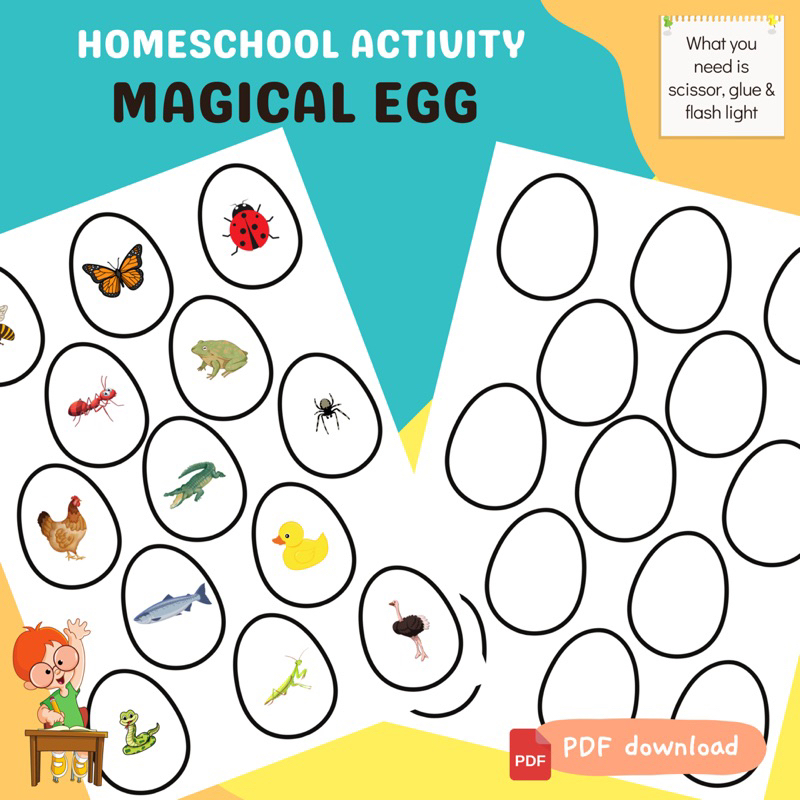 Printable Homeschool Activity Magical Egg | Shopee Malaysia