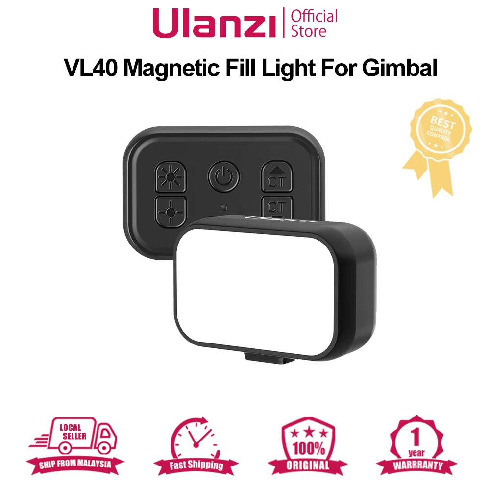 Ulanzi VL-40 Photography Video Light Handheld Gimbal Rechargeable Mini ...