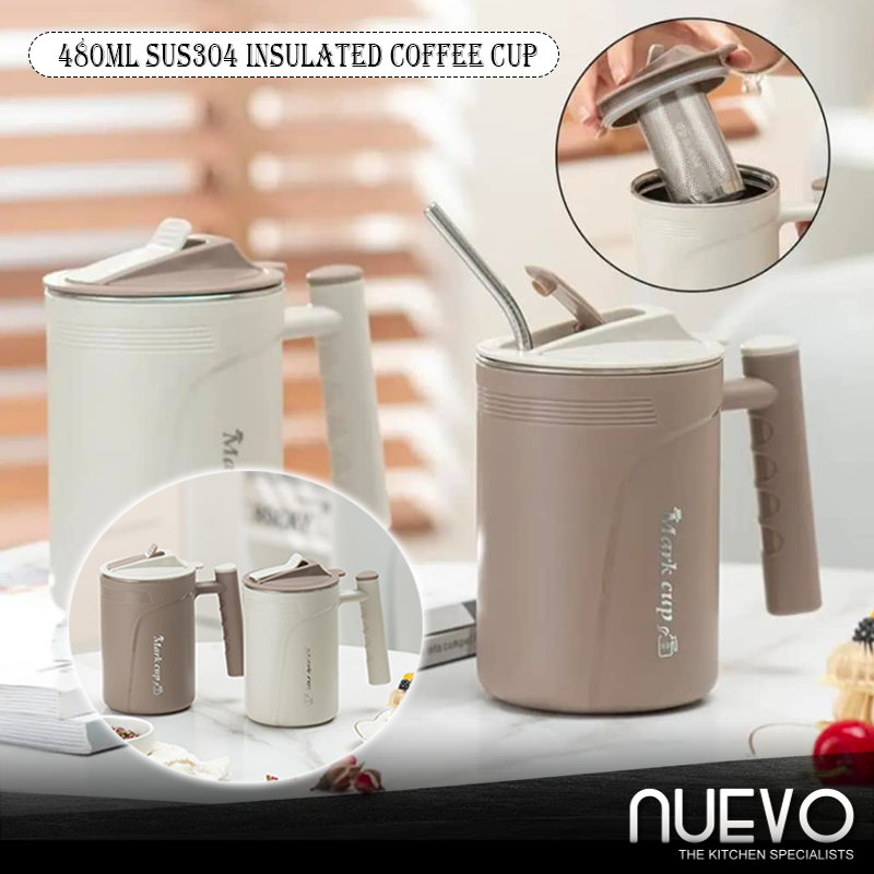 Insulated Cup Vacuum Flasks Stainless Steel Coffee Mug Lightweight ...