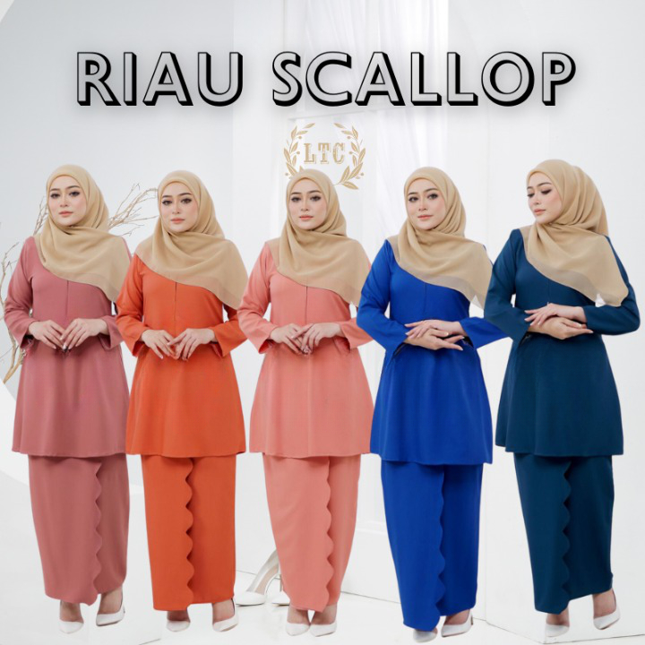 KURUNG RIAU SCALLOP 5 (NO BEADS) (PLUS SIZE) | Shopee Malaysia