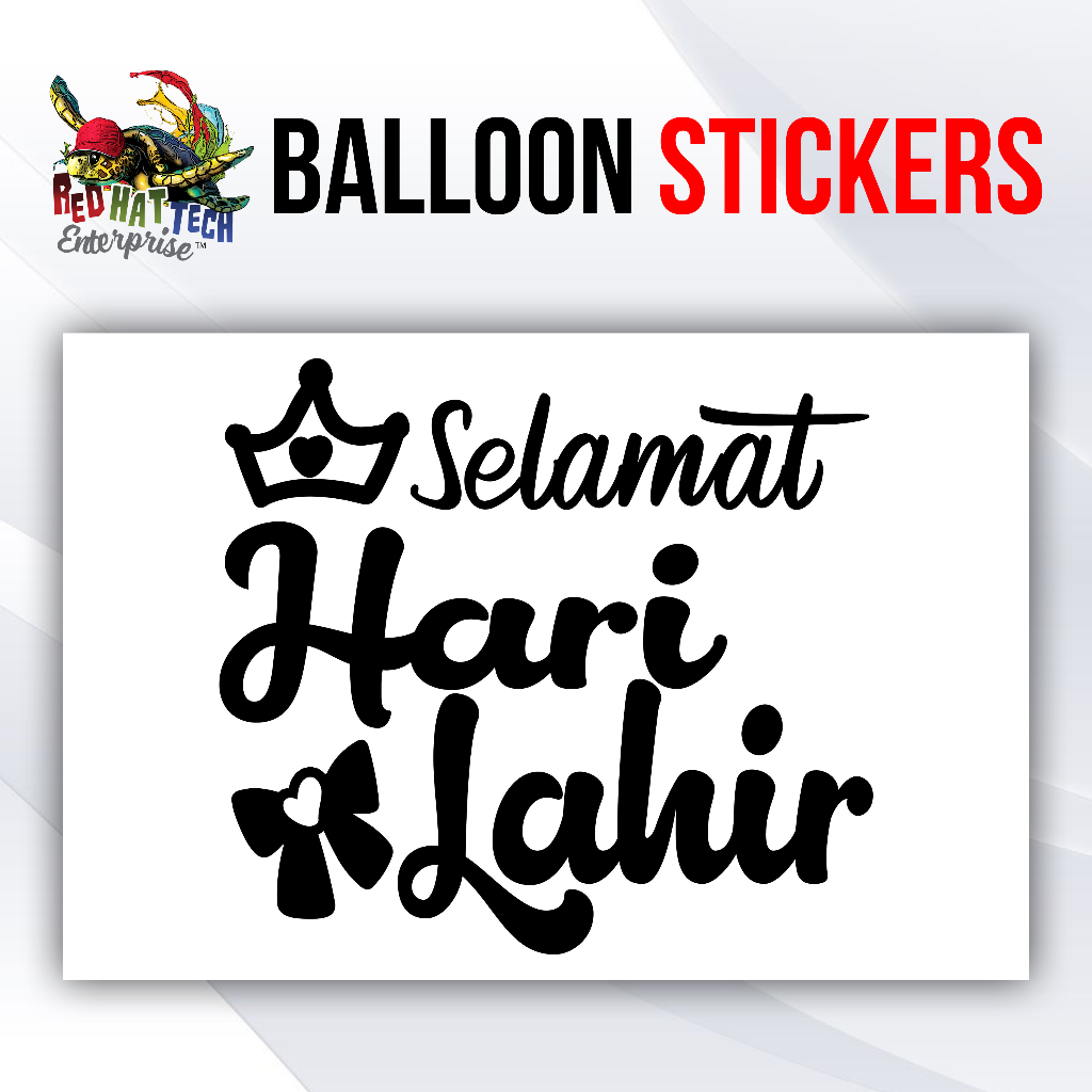 HARI LAHIR [BOBO 18'' INCI] STICKER SURPRISE [01] [BIRTHDAY / HARI ...