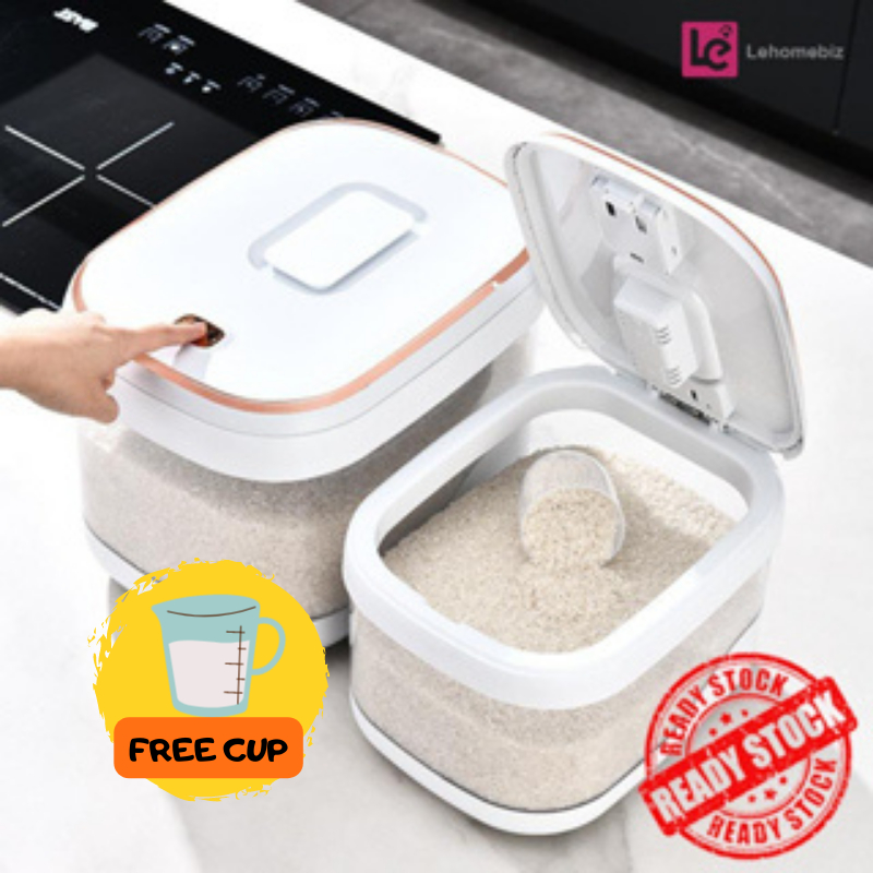 Household Rice Bucket Moisture-proof Insect-proof Sealed Rice Bucket ...