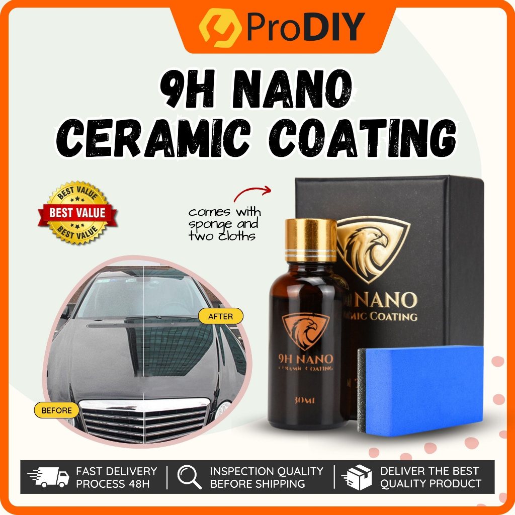 30ml 9H Nano Ceramic Coating Car Polish Nano Coating Car Polish Kereta Waterproof Hydrophobic ...