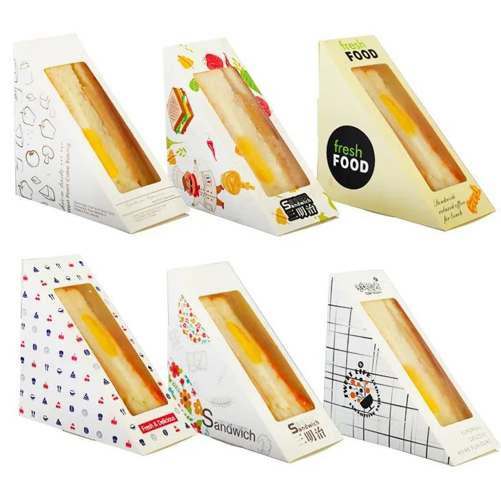 RORA - (10 PCS) Sandwich Box / Bakery Disposable Food Box/ Sandwich ...