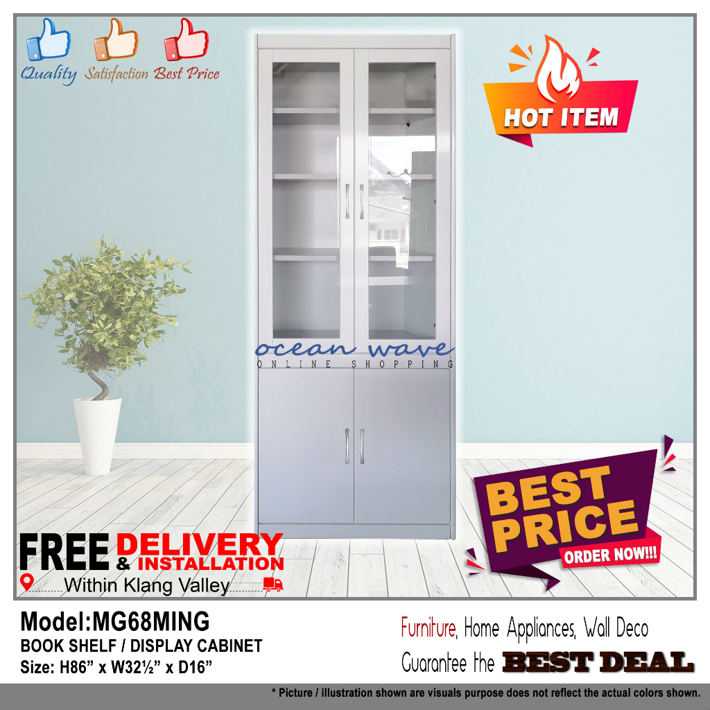 [HEIGHT: 7FT] BOOK CABINET / DISPLAY CABINET / MULTIPURPOSE CABINET ...