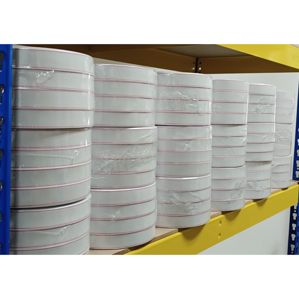 READY STOCK [1/2'', 3/4'', 1'' Inchi - 20 Yards] Getah Elastic Pinggang ...