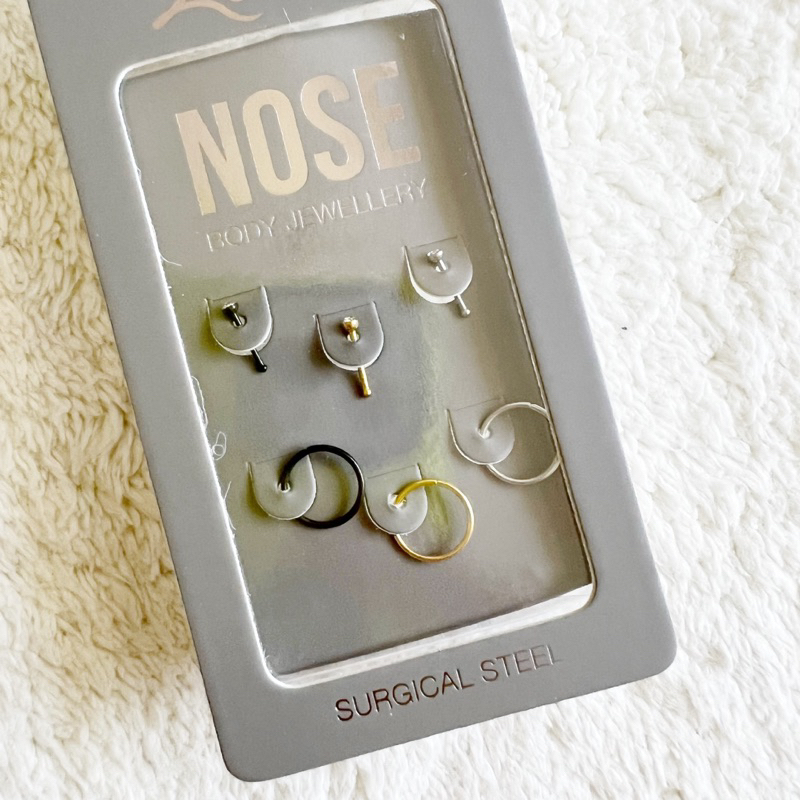 Lovisa Surgical Steel 3 Tones Classic Nose Ring | Subang Hidung 鼻环 | Shopee Malaysia