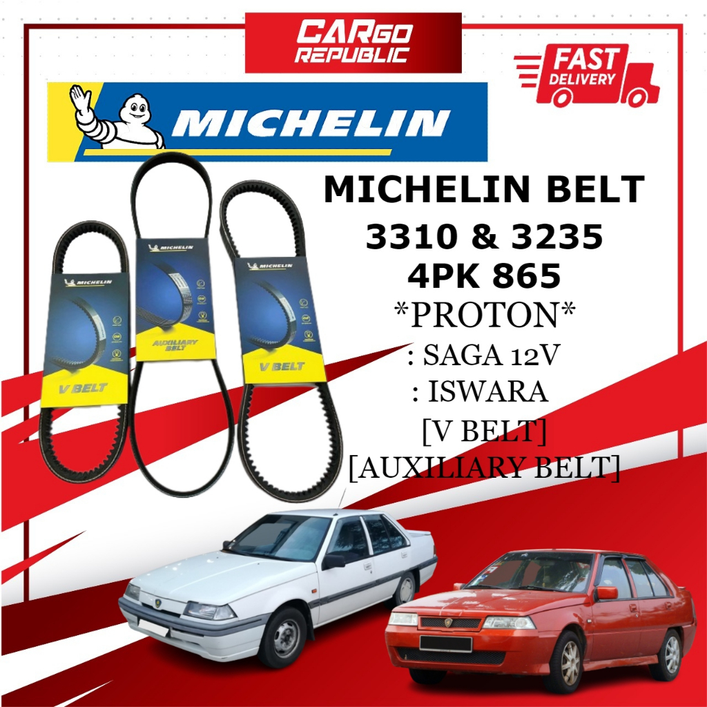 Michelin Belt [4PK 865 / 3310 / 3235] Proton Saga 12V , Iswara V Belt ...