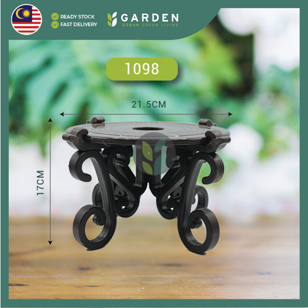 16cm-37cm WOOD FINISH Plastic Classic Flower Pot Plant Stand Leg ...