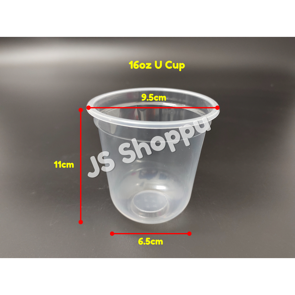 PP Clear Cup / U Cup (50pcs±) / Disposable Plastic Cup / Milk Tea Tea ...