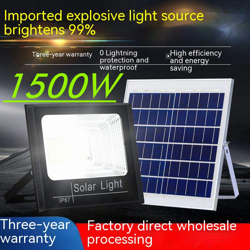 Solar Light Outdoor LED FloodLamp 500W Remote Control Waterproof For ...