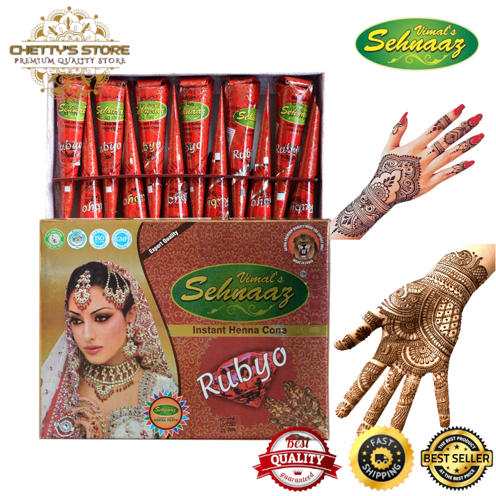 Golecha Henna Cones aka Diamond Henna Rubyo/Super Maroon Sehnaaz by ...