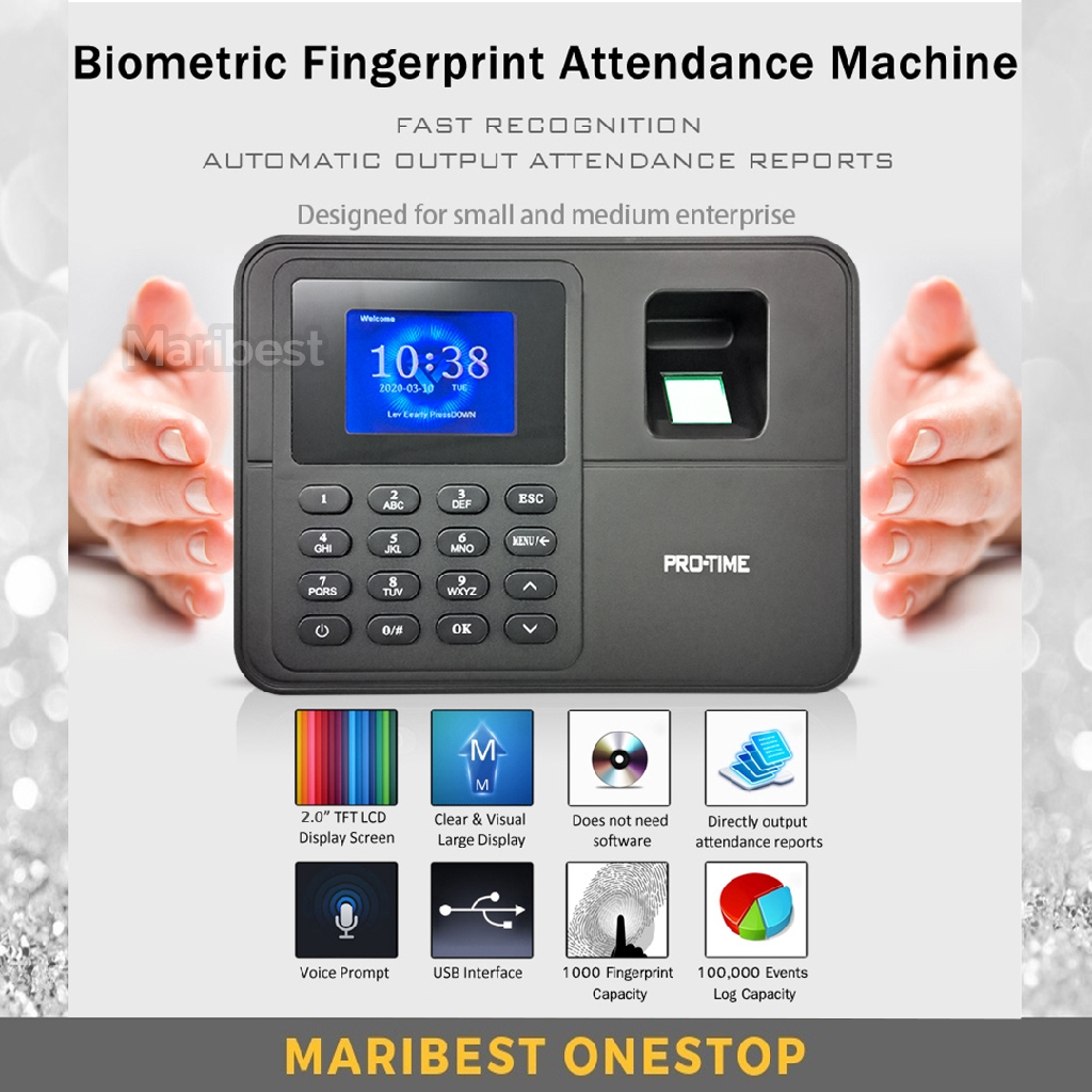 Thumbprint Attendance Machine Fingerprint Attendance Machine Biometric Fingerprint Punch Card ...