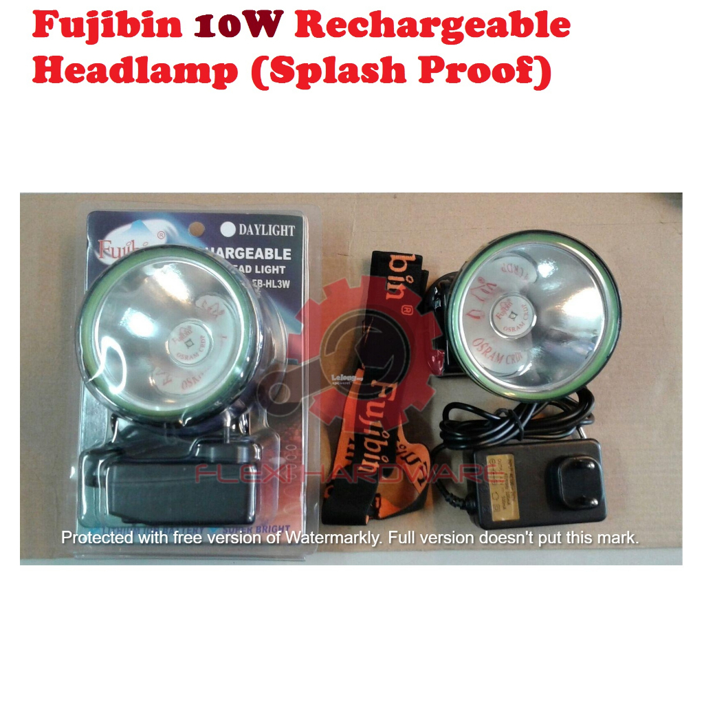 Fujibin 10W Rechargeable Headlamp (Splash Proof) | Shopee Malaysia