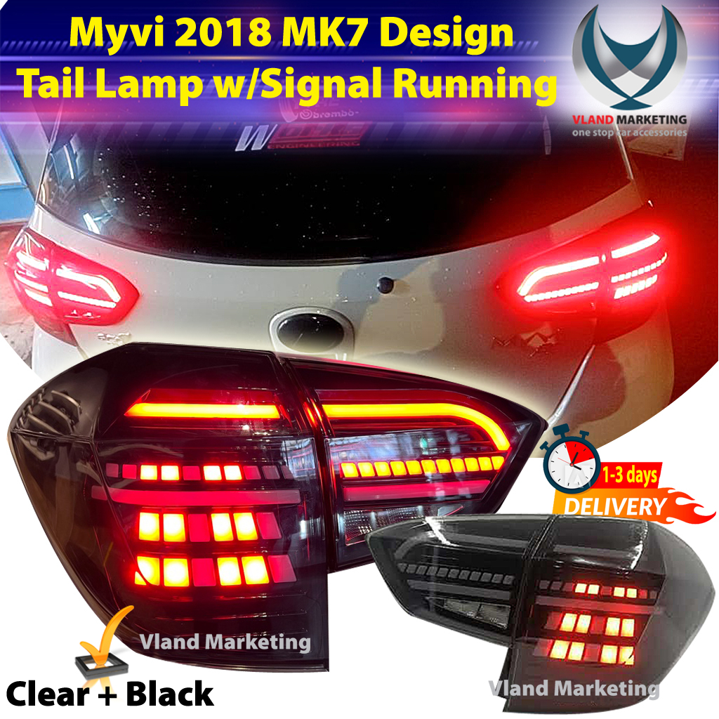 Myvi 2018 - 2022 MK7 Design Dynamic Tail Lamp w/Signal Running ( Clear ...