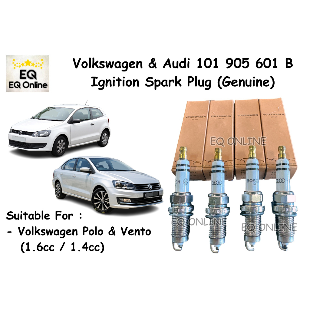 Volkswagen Polo Vento 1.4cc 1.6cc Spark Plug 101905601B (Genuine ...