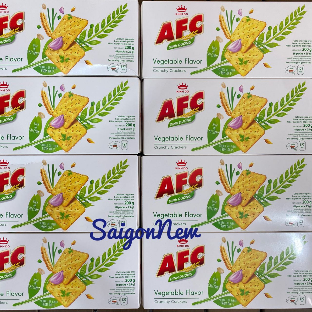 AFC Vi Rau Banh Cracker - Vegetable Flavor Crunchy Crackers 200g ...