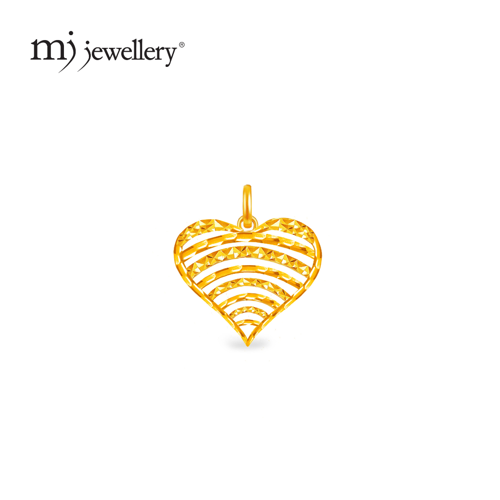 MJ Jewellery 375/9K Gold Love Pendant B103 | Shopee Malaysia