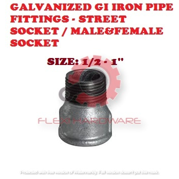 [READY STOCKS] 1/2", 3/4" , 1'' GI M & F SOCKET / / GALVANISED IRON ...