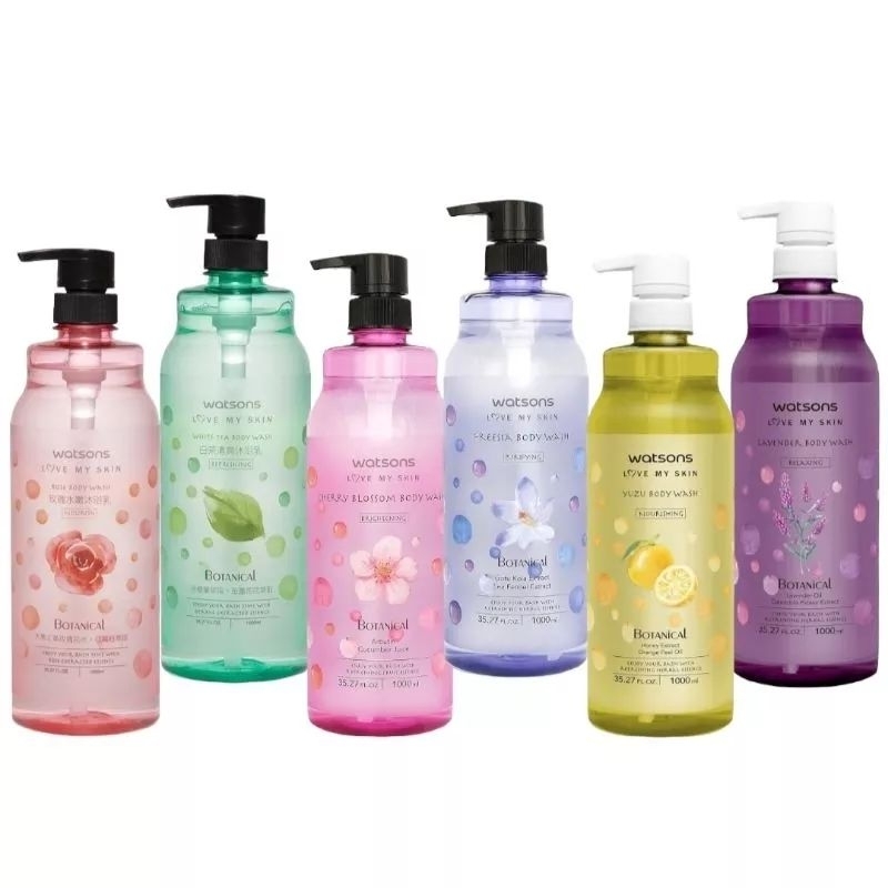 WATSONS Love My Skin Body Wash White Tea/ Rose/ Cherry Blossom/ Freesia ...