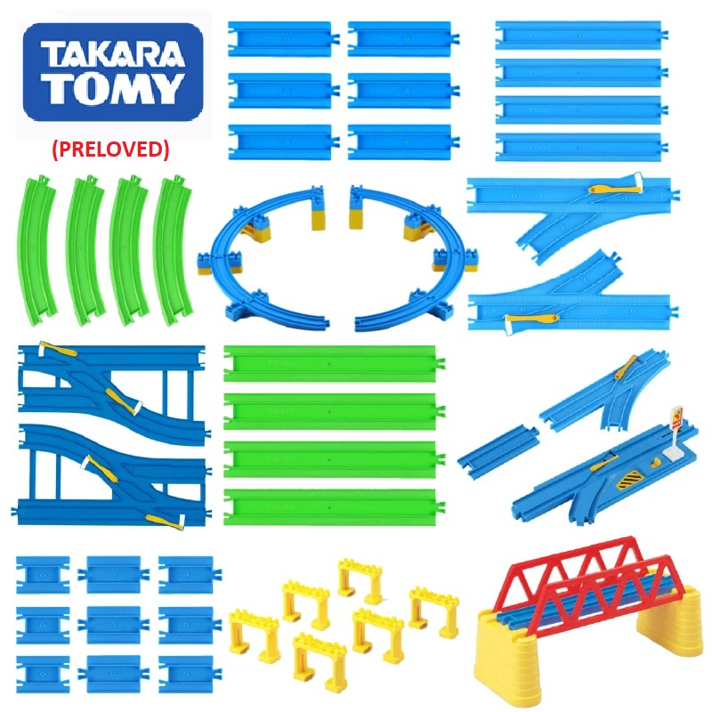 (PRELOVED) TAKARA TOMY PLARAIL DOUBLE AND THREE WAY RAIL TRACK | Shopee ...