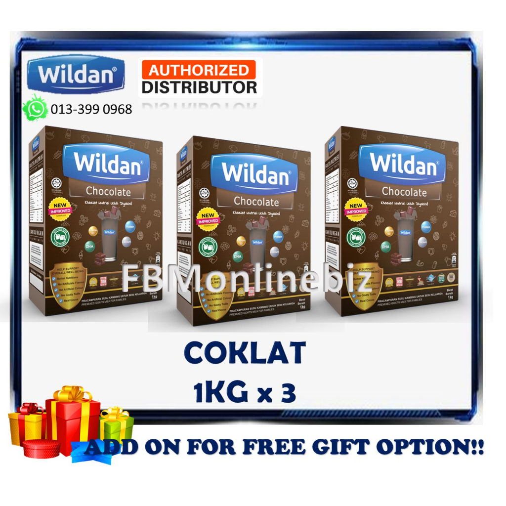 (Add On Gift) Wildan Goat's Milk Asli/Chocolate 1kg - 3 Boxes | Shopee ...