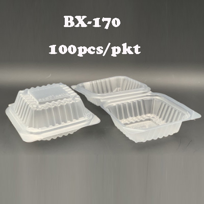 [100pcs±] BX170 Burger Box PP Material Disposable Plastic Food Box ...