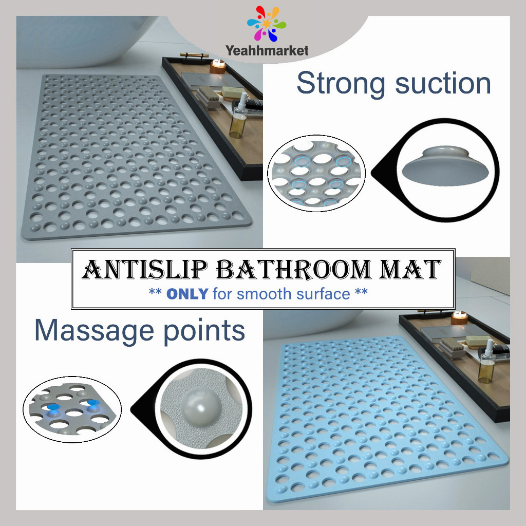 Non-Slip PVC Carpet Bath Tub Shower Mat Non-Skid Waterproof Bath Rug ...