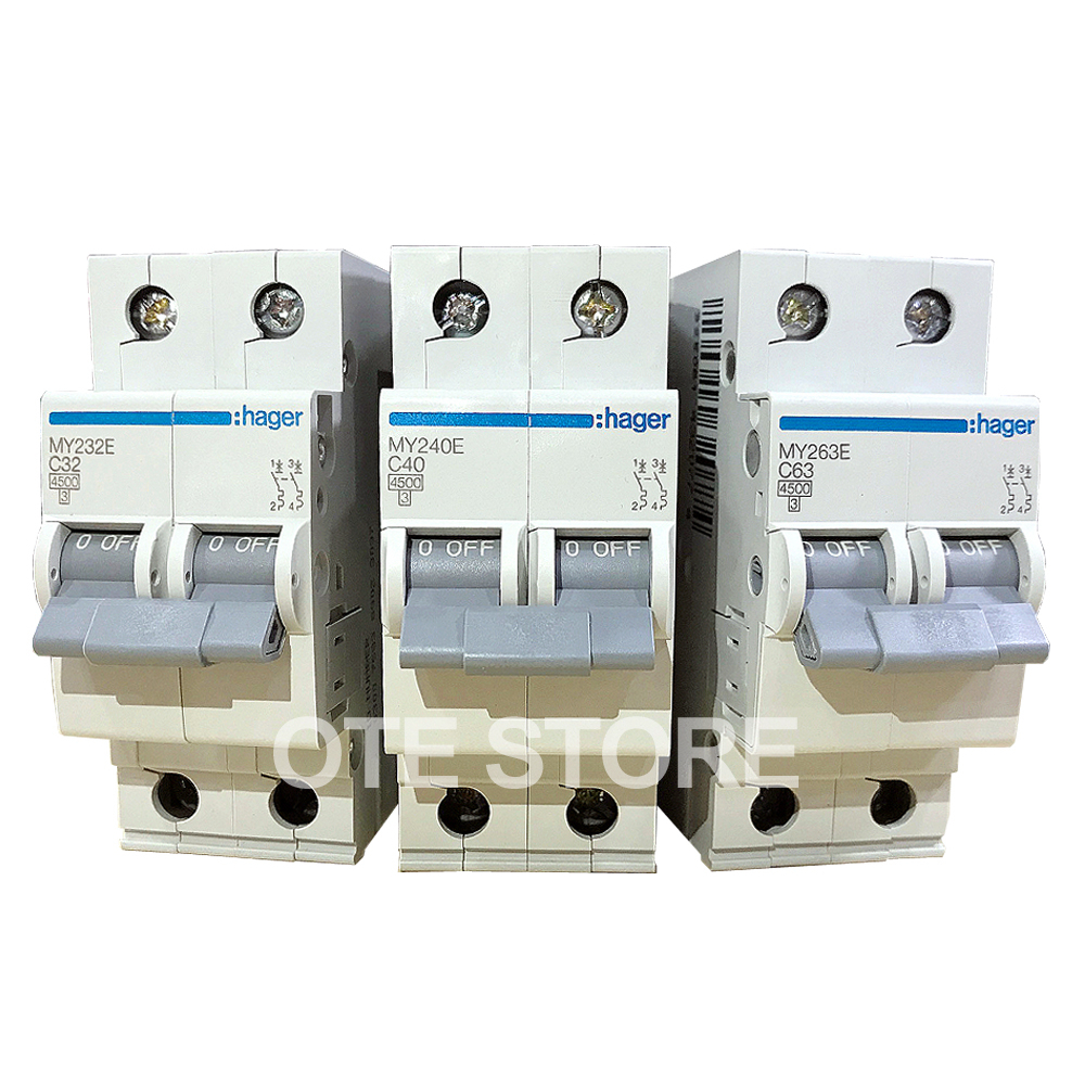 HAGER 2POLE MCB (4.5kA) (32A / 40A / 63A) (MY SERIES) | Shopee Malaysia