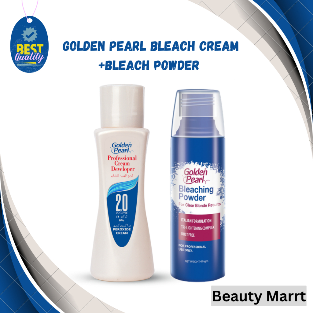 Golden Pearl Bleach Cream +Bleach Powder - Ready Stock | Shopee Malaysia