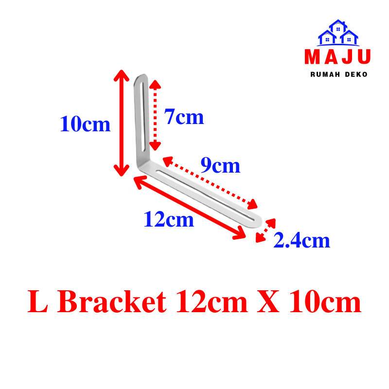 MAJU Multipurpose Stainless Steel 304 Heavy Duty L shape Bracket wall ...