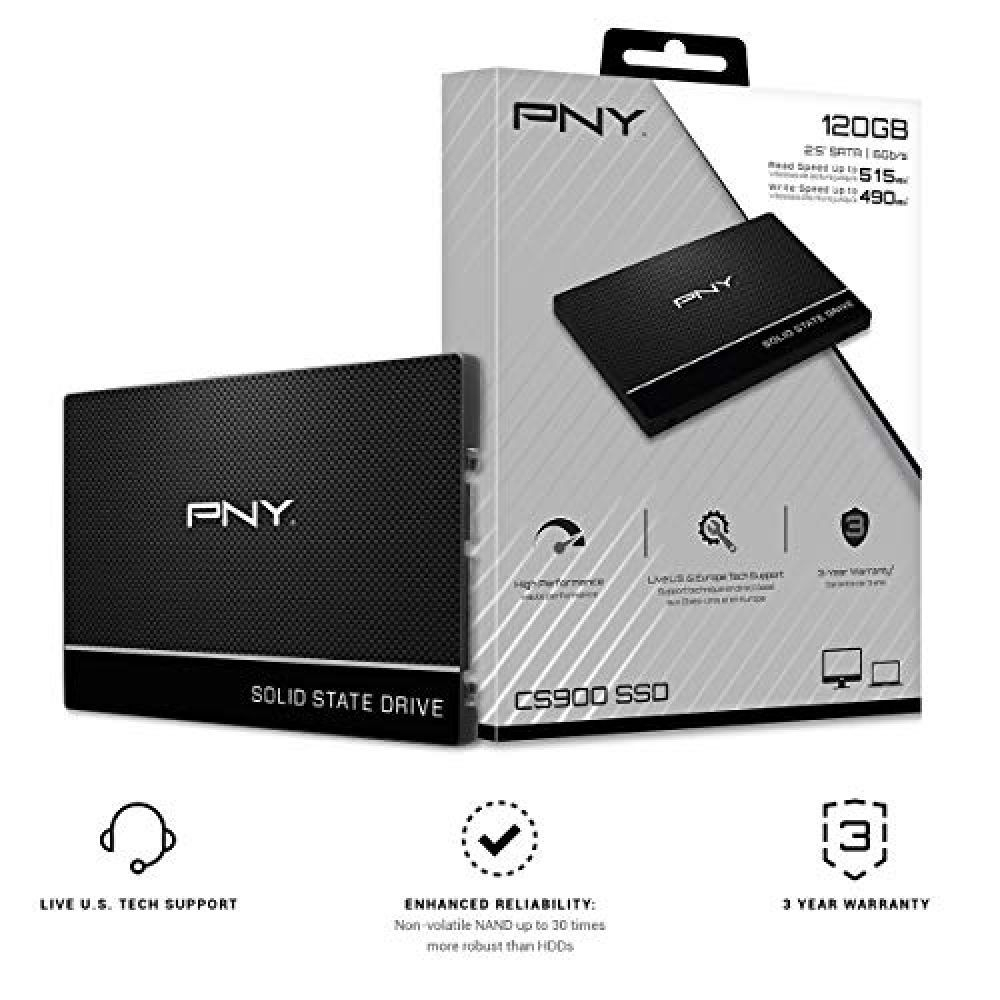 PNY CS900 2.5" Sata III Int SSD Internal Solid State Drive With 3D NAND ...
