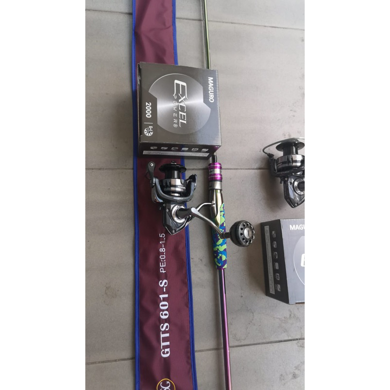GTECH THUNDER JIGGING ROD 1SET COMBO +MAGURO EXCEL POWER METAL BODY ...