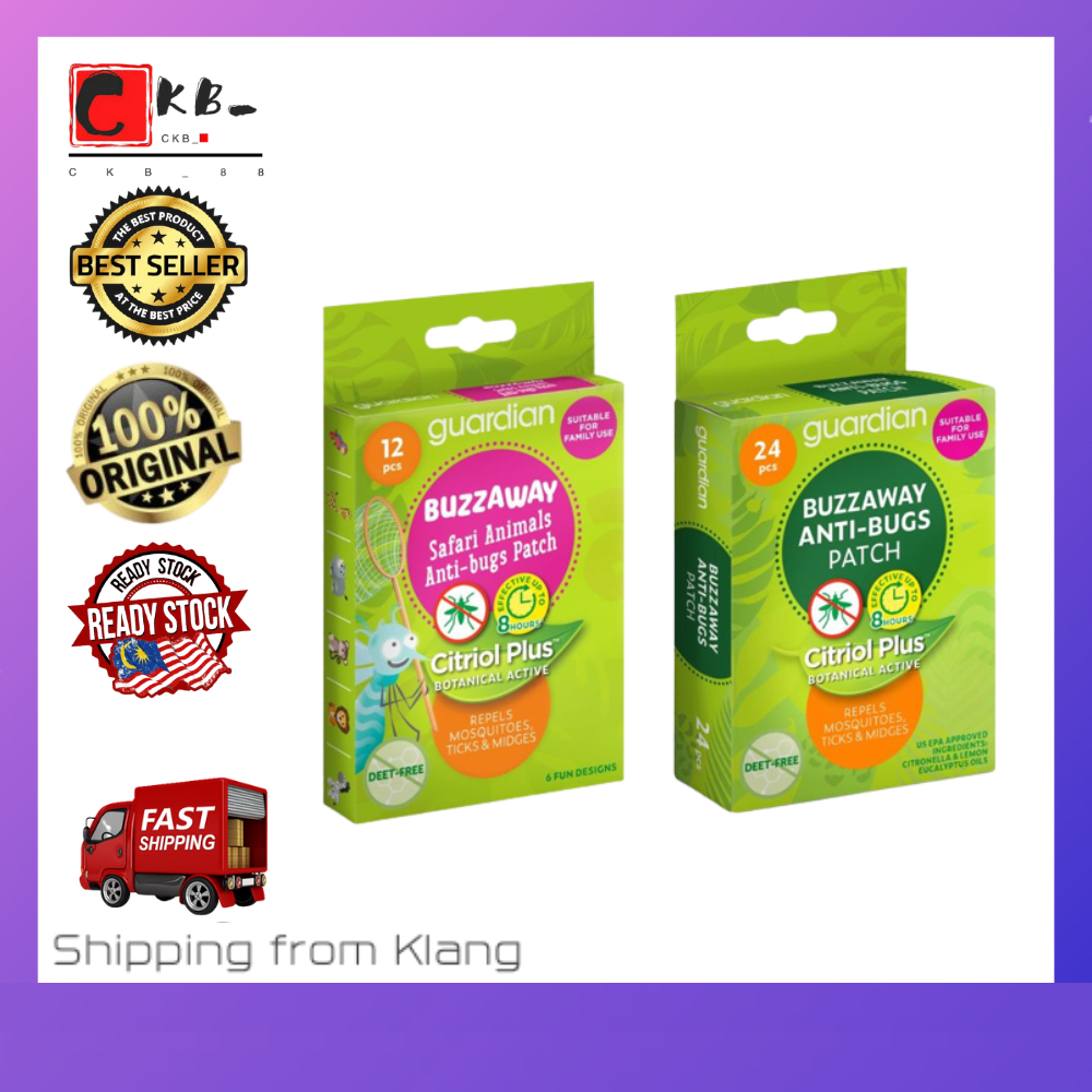 🔥NEW🔥Guardian BuzzAway Anti-Bugs Patch Citriol Plus, 24pcs / Safari ...
