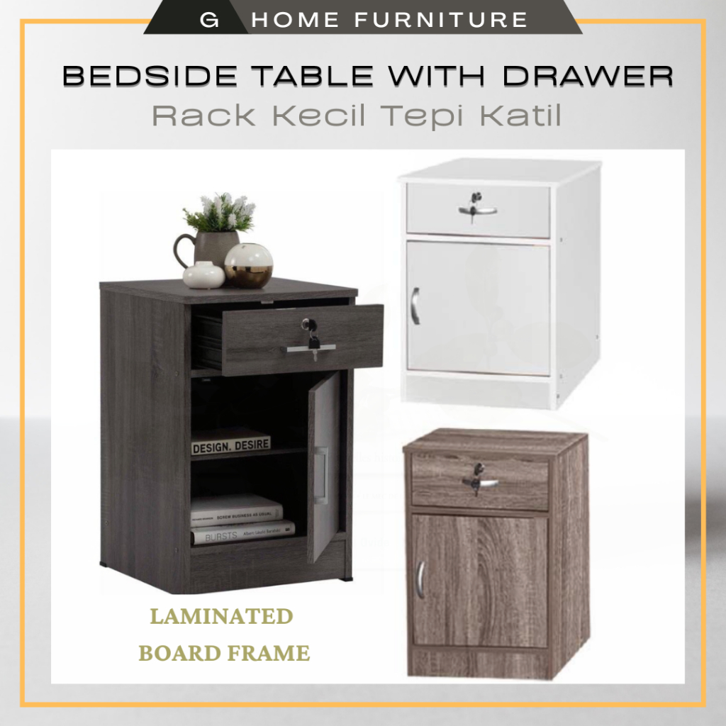 🔥OFFER🔥G HOME MUJI Bedroom Bedside Table Cabinet Side Drawer Storage ...