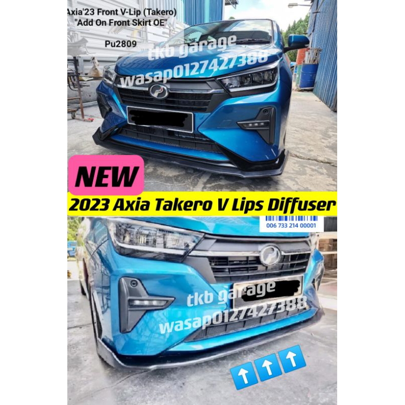 2023 Axia takero front v lips diffuser skirt | Shopee Malaysia
