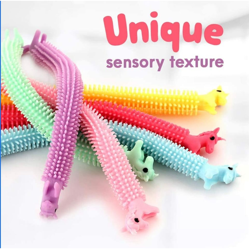 Unicorn Textured Fidget Sensory Stretchy Toy Stress Relief Calming ...