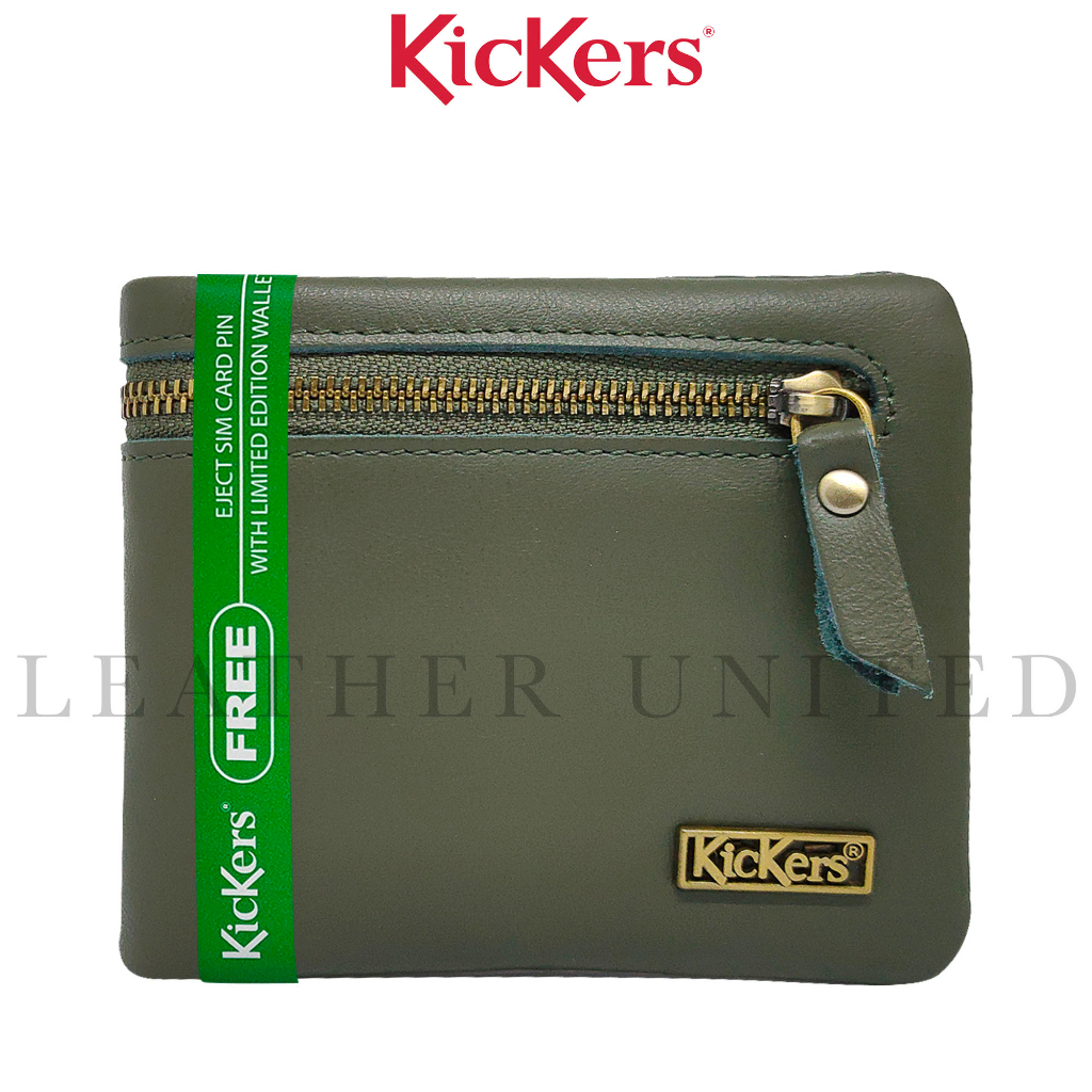 𝐊𝐈𝐂𝐊𝐄𝐑𝐒 𝐋𝐀𝐃𝐈𝐄𝐒 𝐂𝐎𝐋𝐋𝐄𝐂𝐓𝐈𝐎𝐍 Genuine Top Grain Soft Green Leather Bifold ...