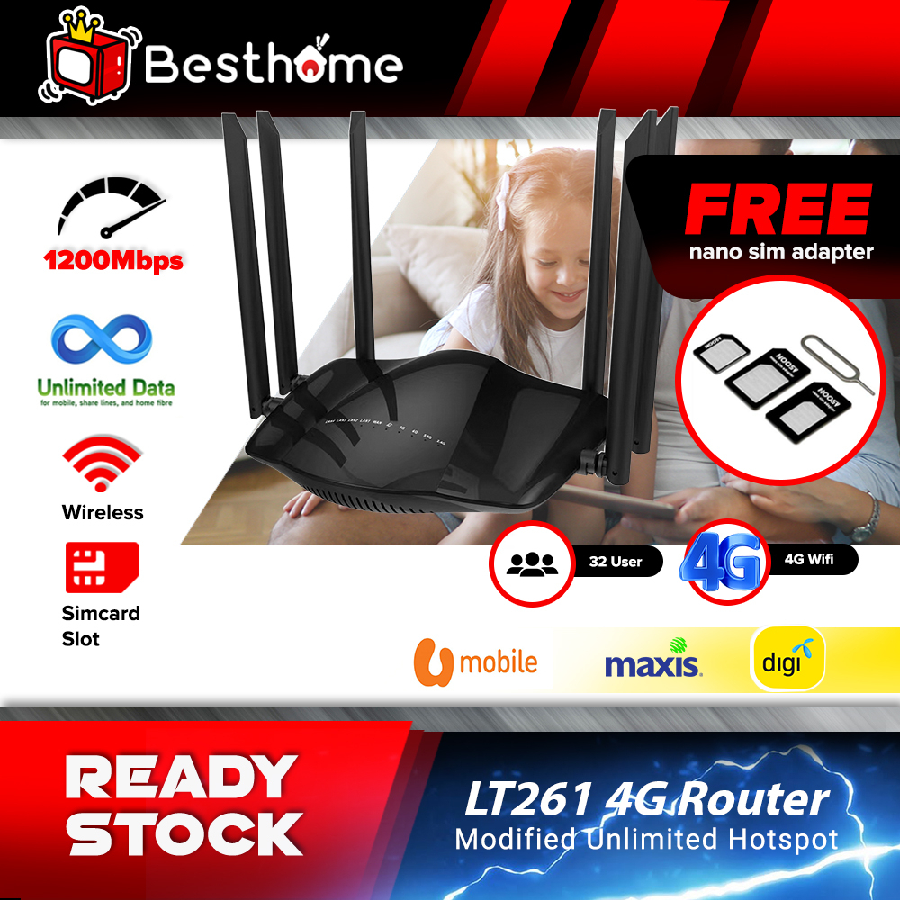 🥰5 Year Warranty🥰 Malaysia Sim Card Router Modem Telco 4G Router 4G LTE ...