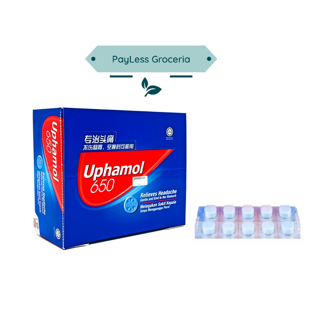 Uphamol 500mg / 650mg Relieves Headache Tab 10s Tablet | Shopee Malaysia