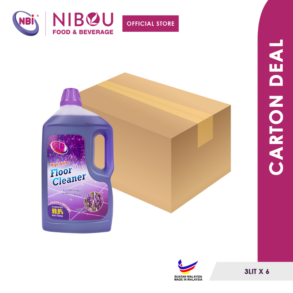 RIO Floor Cleaner Floral/Lavender (3l x 6btls) - Pencuci Lantai ...