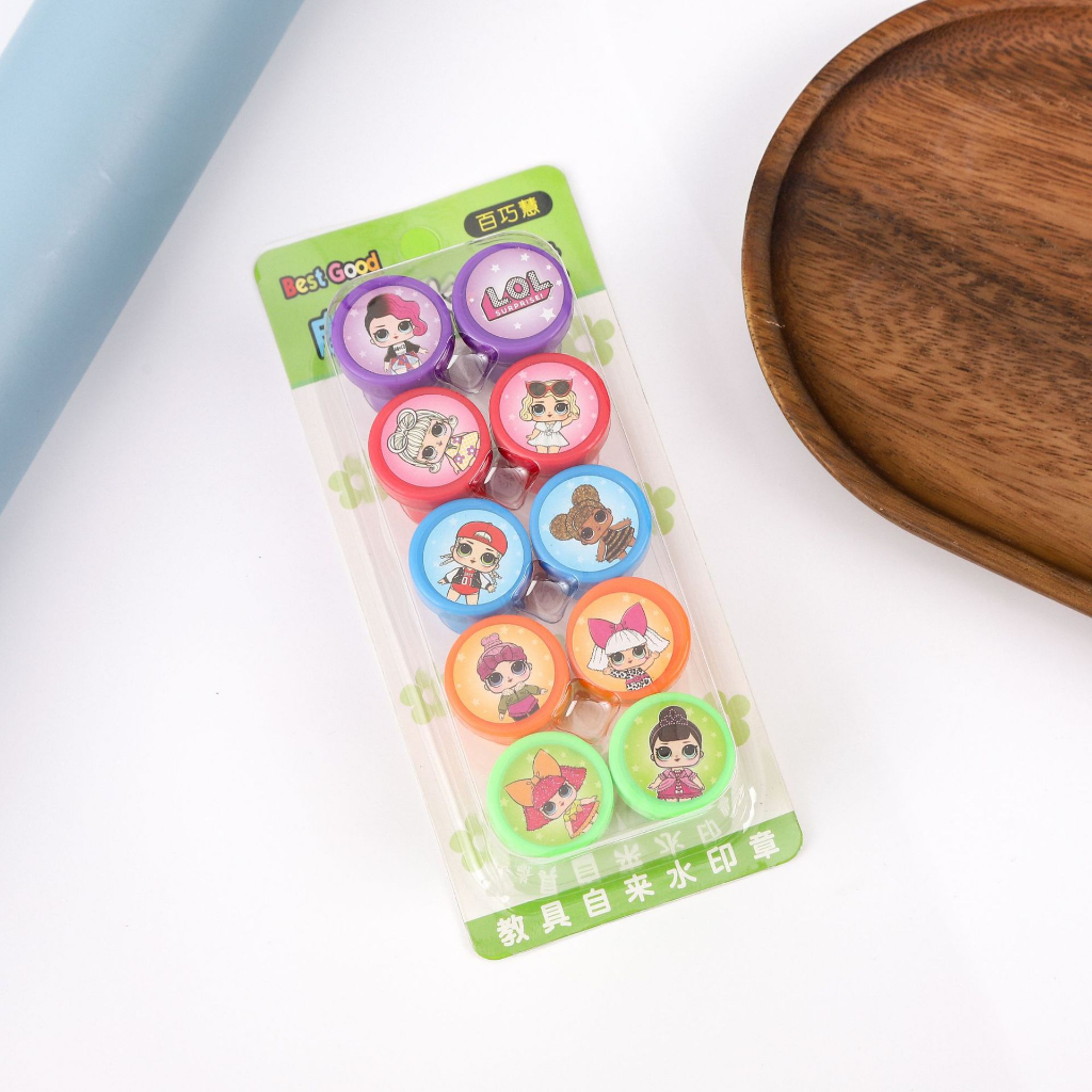 TB 💥Washable Kids Reward Stamp💥 Cartoon Stamp Cop Kanak-kanak Cop Guru ...