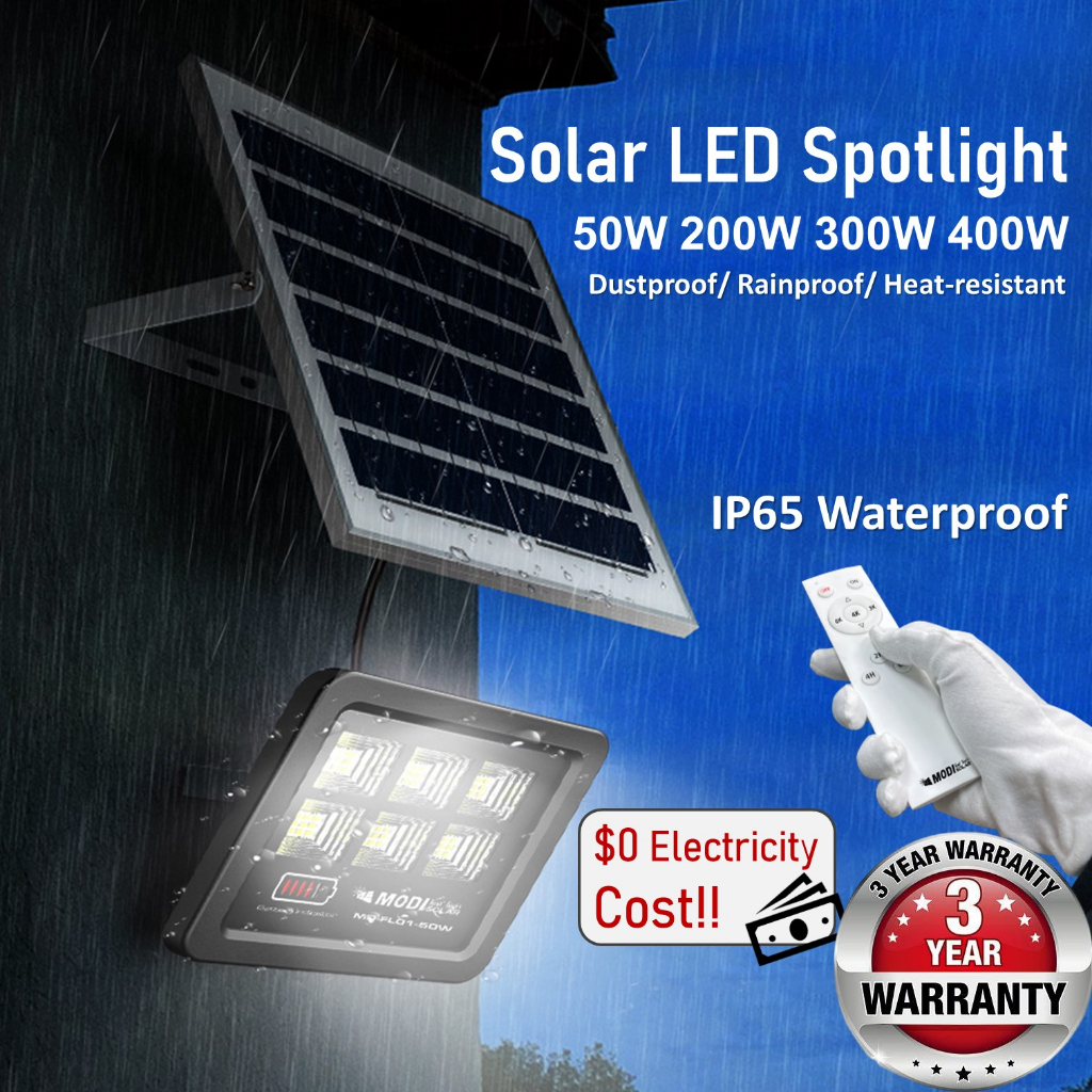 [MODI 2023 NEW] Solar Spotlight Solar LED Flood Light White IP65 ...